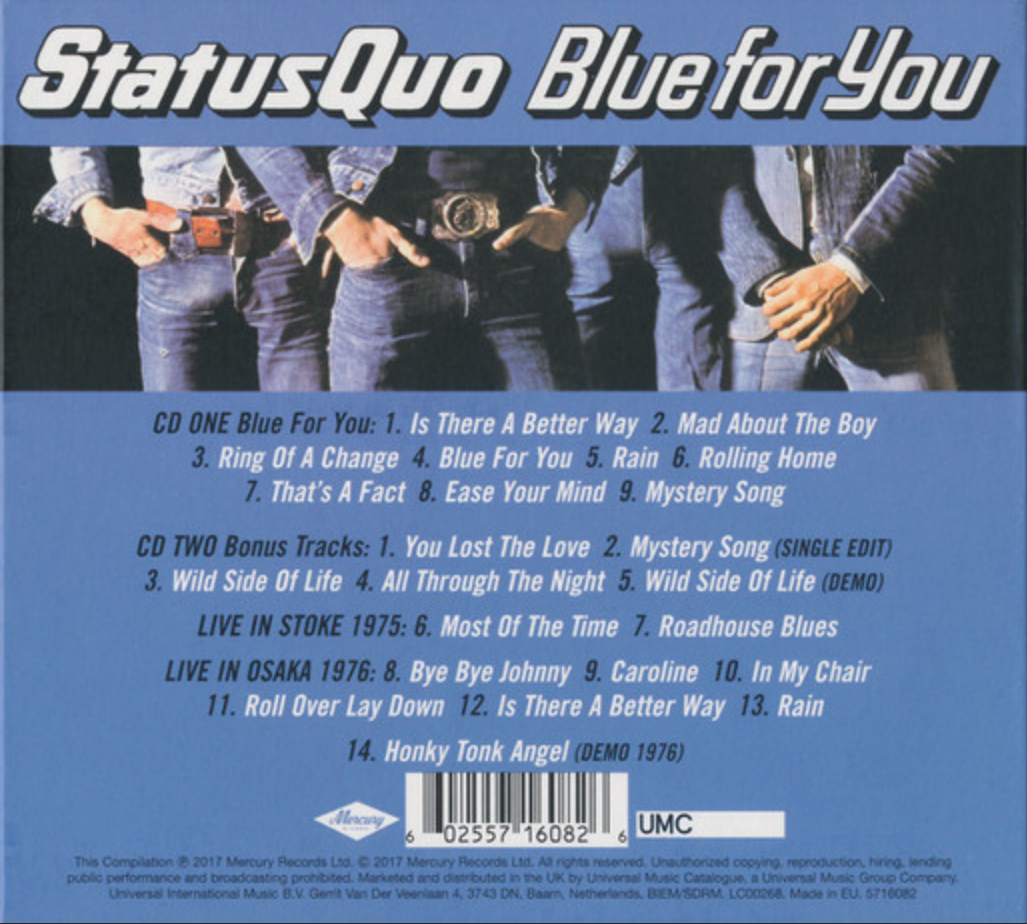 Blue For You von Status Quo (CD, 2017) for sale online | eBay