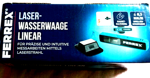 Ferrex® Laser Wasserwaage Integriertes Massband für Regale Bilder etc ...