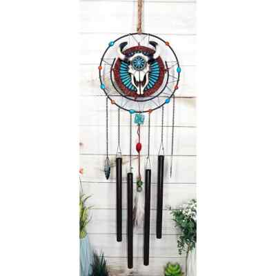 Foundry Select Plastic Abstract Western Style Wind Chime/Indian Skull ...