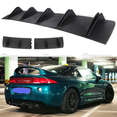 10 Fins Wing Rear Diffuser Bumper Spoiler Lip Splitter For Mitsubishi ...