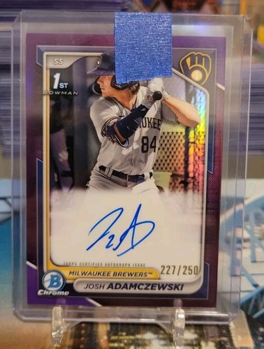 2024 Bowman Chrome Josh Adamczewski Purple Refractor 1st Auto #/250 | eBay