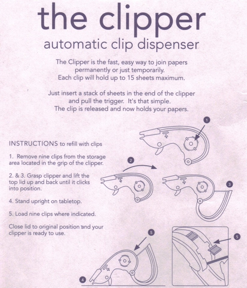 CLAM CLIP DISPENSER THE CLIPPER_XQ WITH 25 CLIPS – PINK CLIPS | eBay