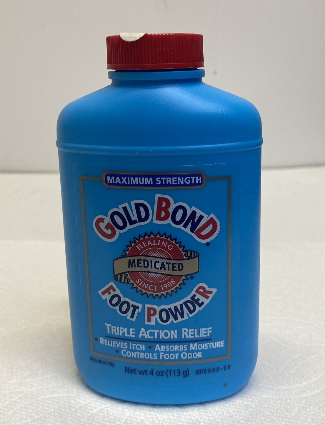 Gold Bond Foot Powder Medicated Max Strength 4 oz TALC Original Formula ...