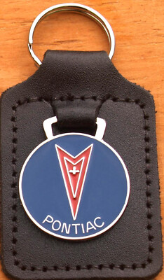 Pontiac Keyring Key Ring, badge mounted on a leather fob | eBay