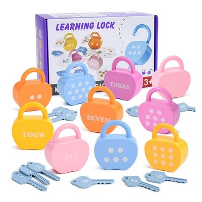 Interactive Learning Lock And Key Game Matching Number Letter Unlocking ...
