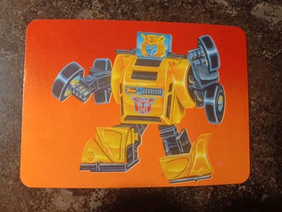 1985 Hasbro Transformers Card #28 Bumblebee More Rare Orange Variation ...