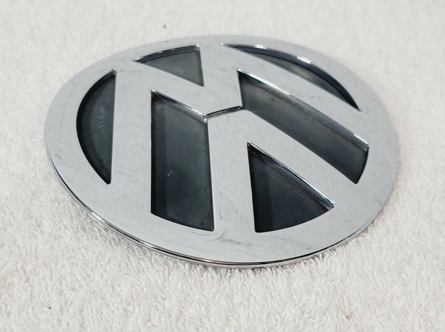 VW Volkswagen Round Chrome Black Emblem Symbol Badge OEM Genuine for ...