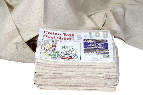 Cotton Dust Sheet Large Professional Quality DIY Decorating Sheets ...