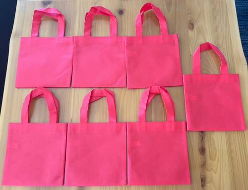 7 New Small Red Tote Bags Party Favors Etc | eBay