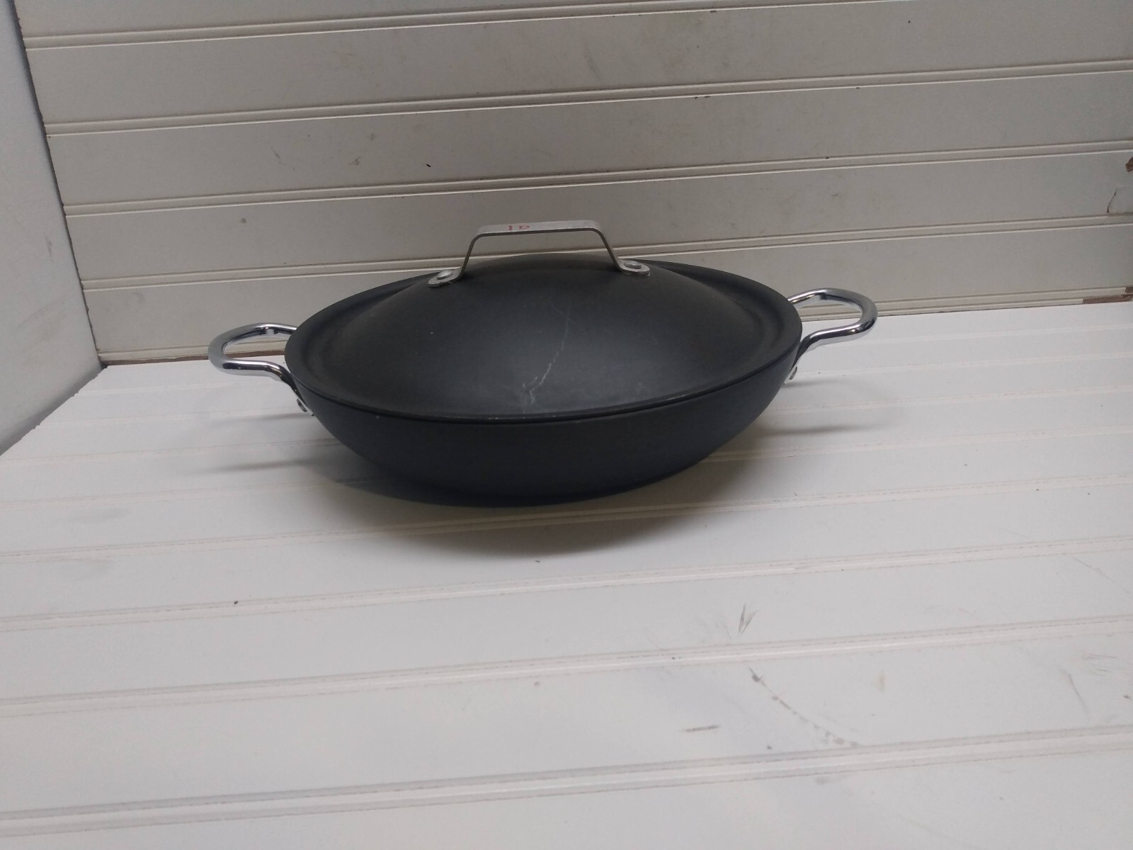 Calphalon Braiser 3 Qt Commercial Anodized Aluminum Skillet 10" Wok Fry ...