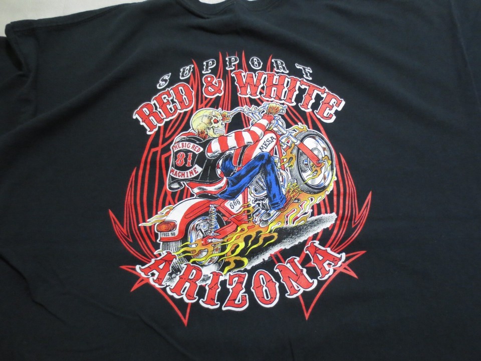 Hells Angels Red & White Mesa Arizona T Shirt. 3XL Black | eBay