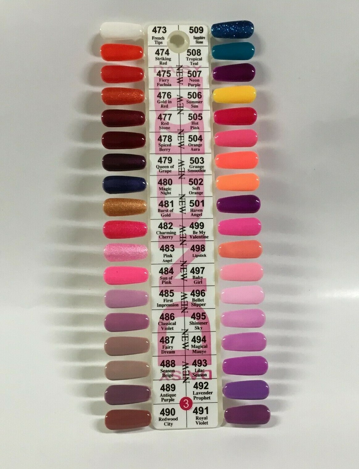 DC&DND Daisy Color Chart Gel Polish Color Sample Chart Palette Display ...