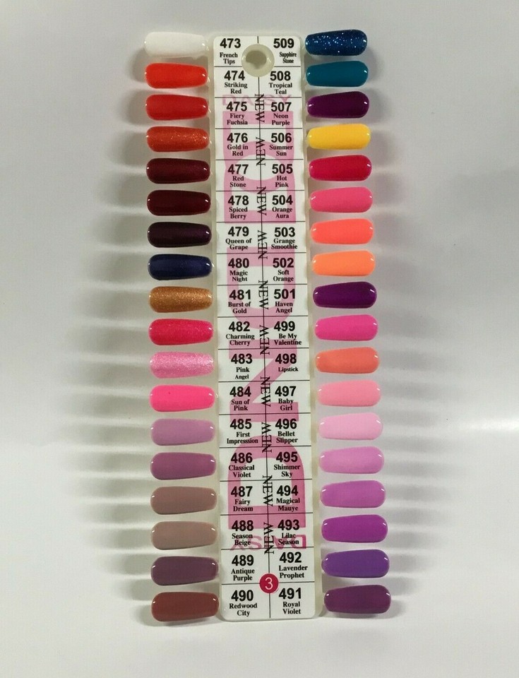 DC&DND Daisy Color Chart Gel Polish Color Sample Chart Palette Display ...