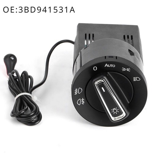 AUTO Headlight Switch Chrome Light Sensor Module Fit VW Golf Mk4 Passat ...