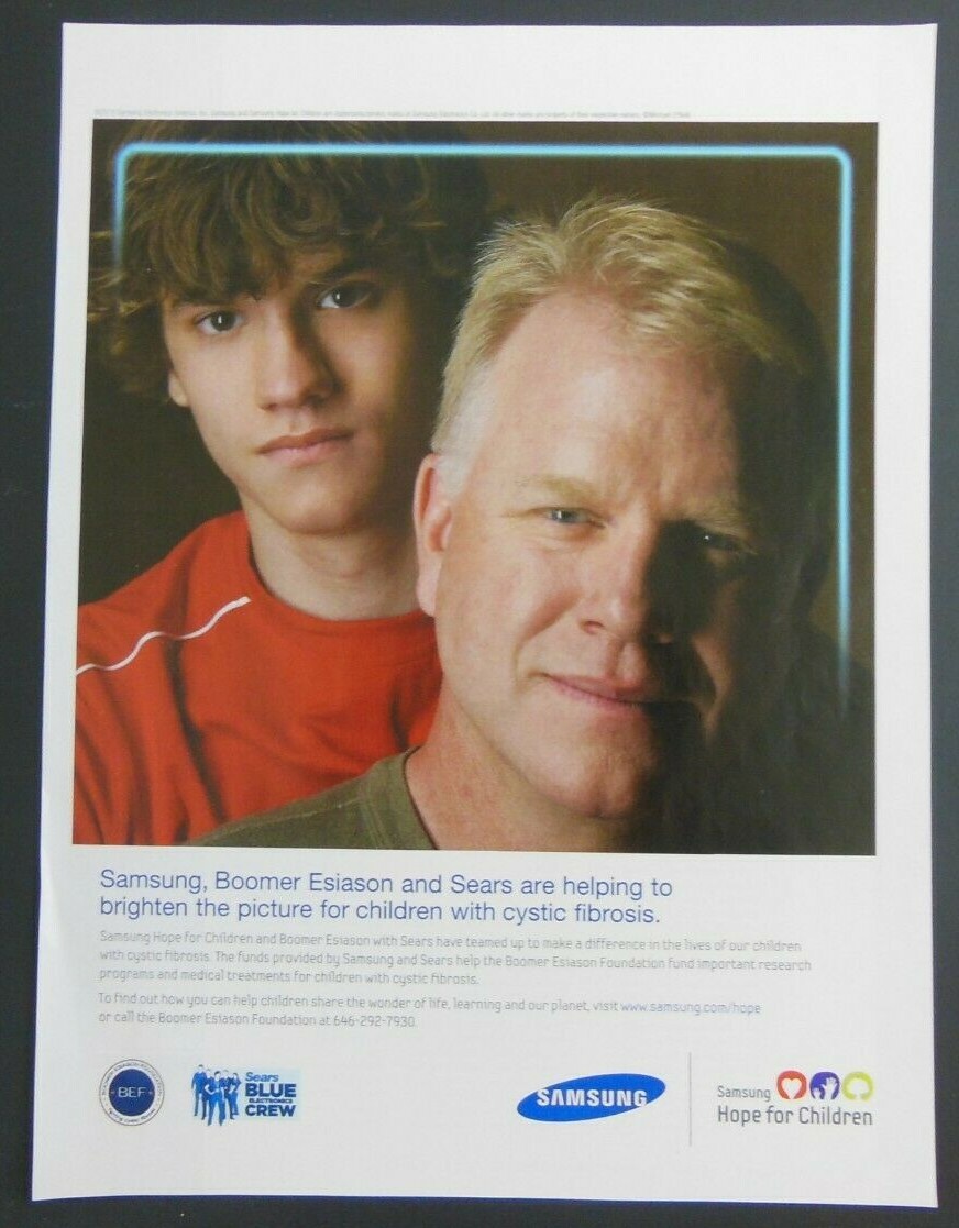 Boomer Esiason Hope for Children Print Ad 8 x 11 Inch Poster Sears ...