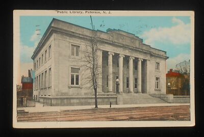 1926 Public Library Paterson NJ Passaic Co Postcard New Jersey | eBay