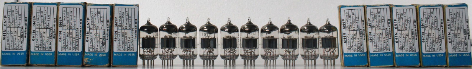 6H1N 6N1P NOS tubes Russian 6 V dual triode 6922 ECC88 Amplitrex Tested ...