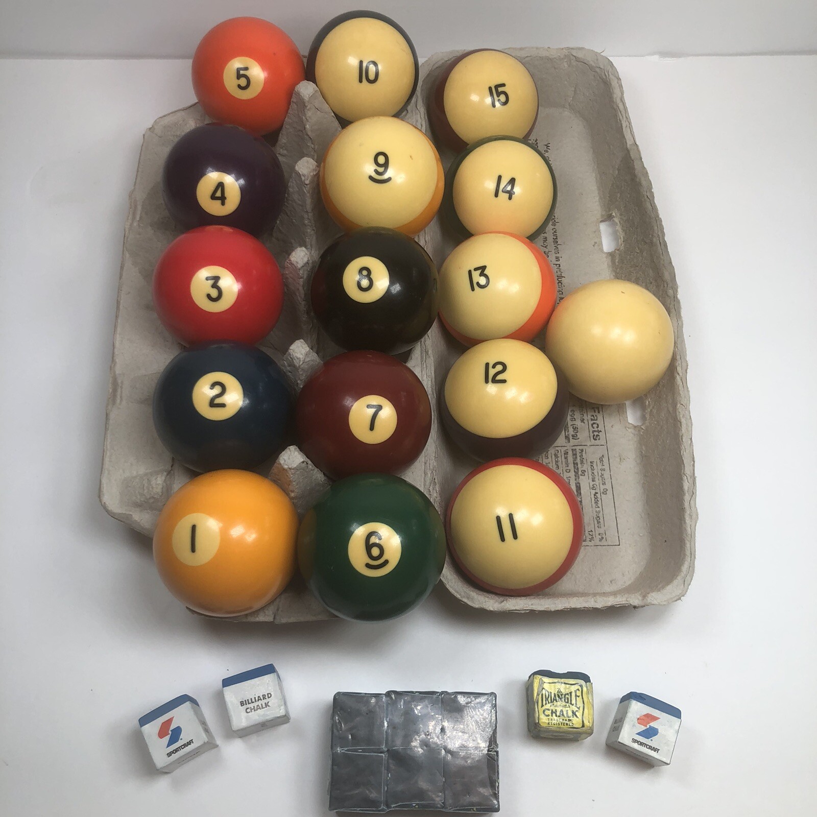 LOT Vintage Bakelite Billiard Pool Balls 2.25" Complete Set +BONUS PACK ...