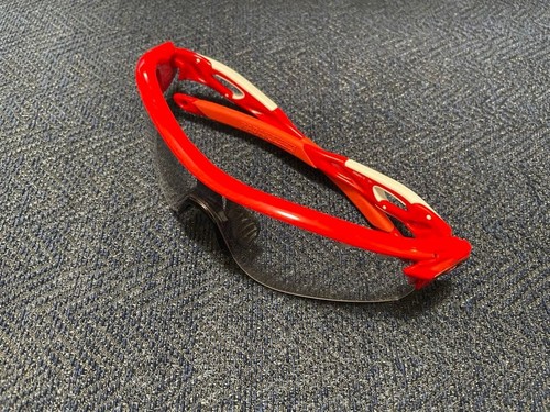 Oakley Radar Lock Sunglasses Red Clear Lenses Case Used | eBay