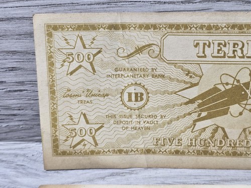 1950s Tracies Interplanetary Space Money Paper Play Currency Lot of 2 ...