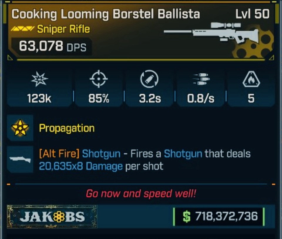 Borderlands 4 Modded Level 50 Weapon Borstel Ballista Sniper XBOX X/S ...