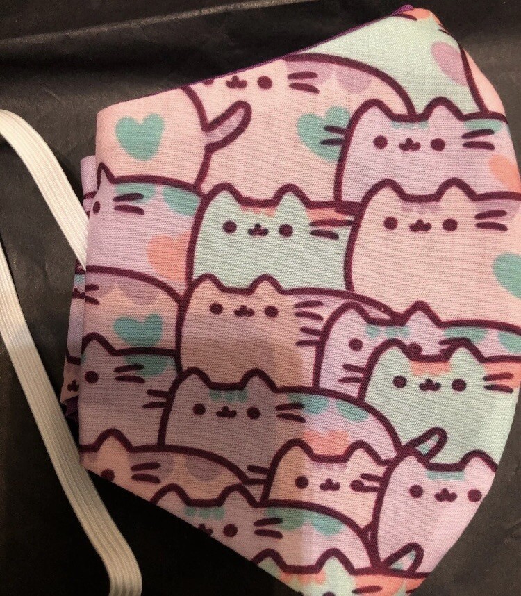 Cotton Washable Reusable Handmade Pusheen Face Mask Adult | eBay