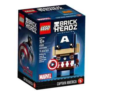 41589 CAPTAIN AMERICA marvel brick headz lego legos set brickheadz kit ...