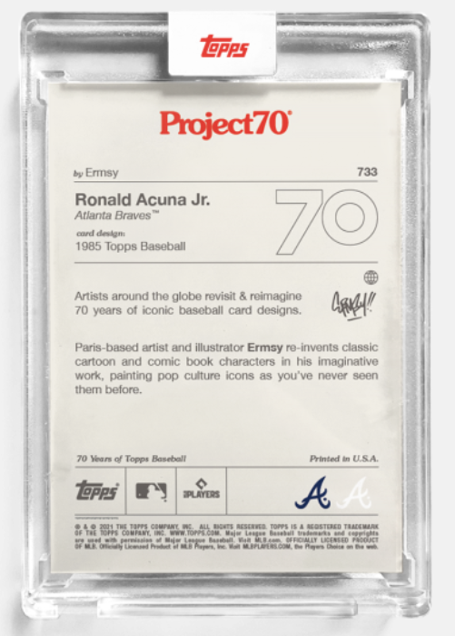 Topps Project 70 Card 733 - Ronald Acuna Jr. by Ermsy | eBay