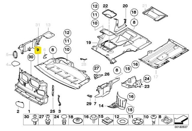 Genuine BMW 5 Series E39 Engine Undercarriage Cover Front Part ...