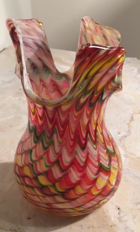 HANDBLOWN GLASS VASE BY JOHN HAMON MILLER - STUNNING - MINT !! | eBay