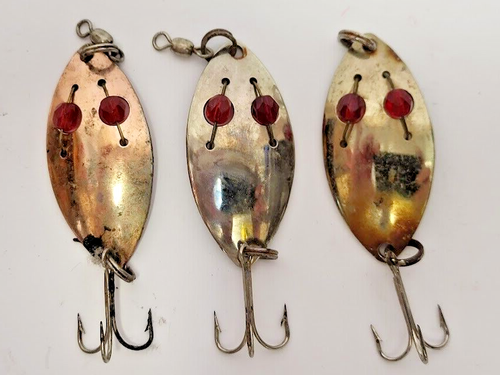 Lot of 3 - Original Vintage Red Eye Wiggler Spoons | eBay