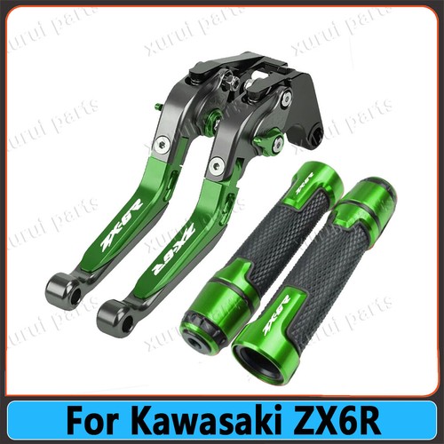 For Kawasaki ZX6R Folding Brake Clutch Lever Handle Grip Motorcycle ...
