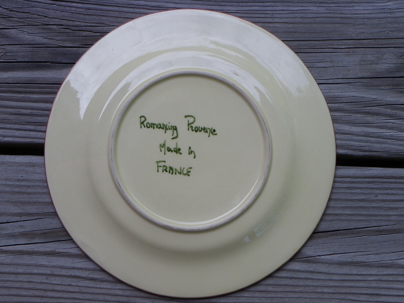 Set of 6 "Romancing Provence" Pottery Plates-Handpainted Grapes in Bowl ...