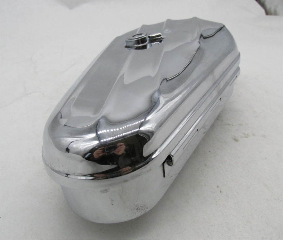 Harley Davidson Shovelhead Chrome Tool Box w/ Bracket NO Key Nice ...