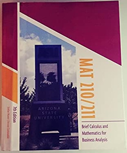 Custom MAT 210/211 ASU Steven Costenoble Stefan Waner 9781337705400| eBay