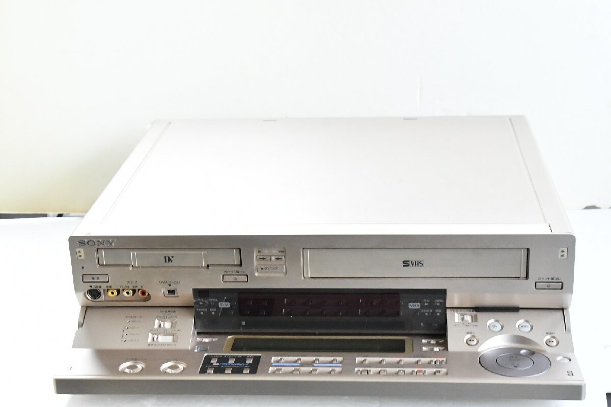 SONY DVC/MINIDV/SVHS/VHS ダブルデッキWV－D10000動作良好品 、純正リモコン付｜S-VHSビデオデッキ