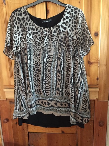 David Emanuel Animal Print Top Size 12 | eBay
