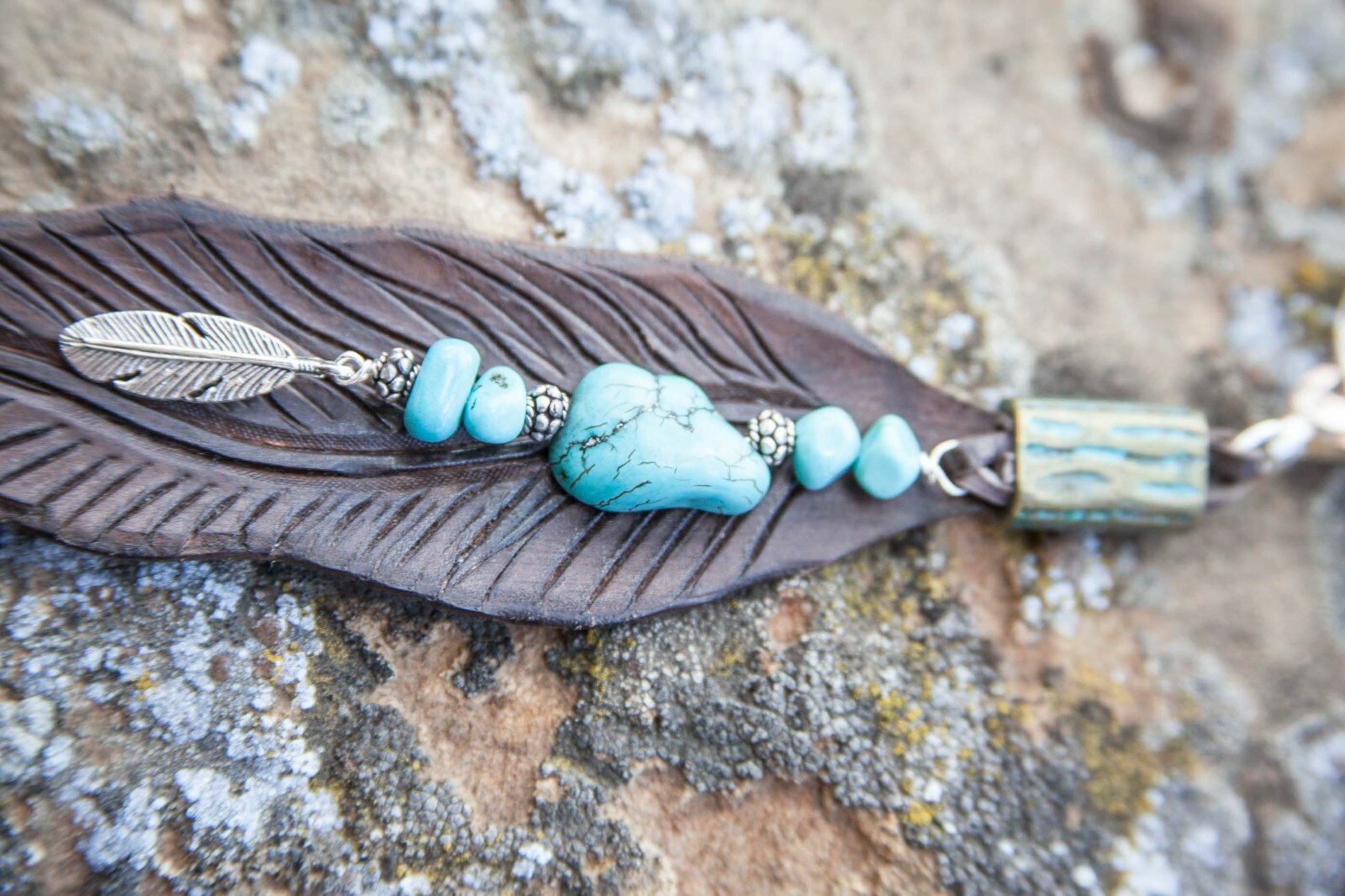 Eagle Feather Key Ring with Turquoise, Western, Rustic, Bag Charm | eBay