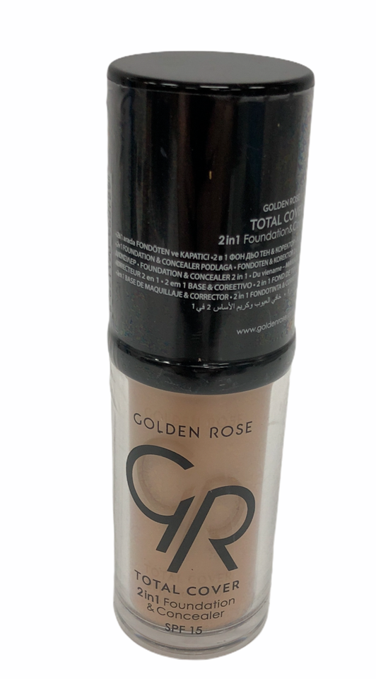 Golden Rose Total Cover 2in1 Foundation & Concealer SPF15 (30mL/1.01Oz ...