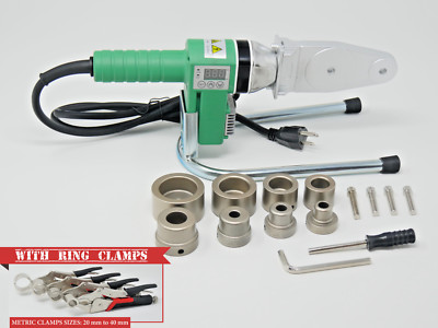 110V Pipe Fusion Welding Tool w/ Case, 20 - 40 mm Sockets & Ring Clamps ...