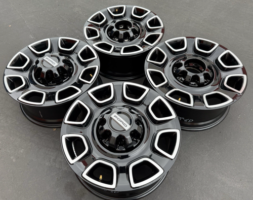 20" FORD F350 2025 GLOSSY PLATINUM BLACK FX4 OEM FACTORY STOCK WHEELS ...