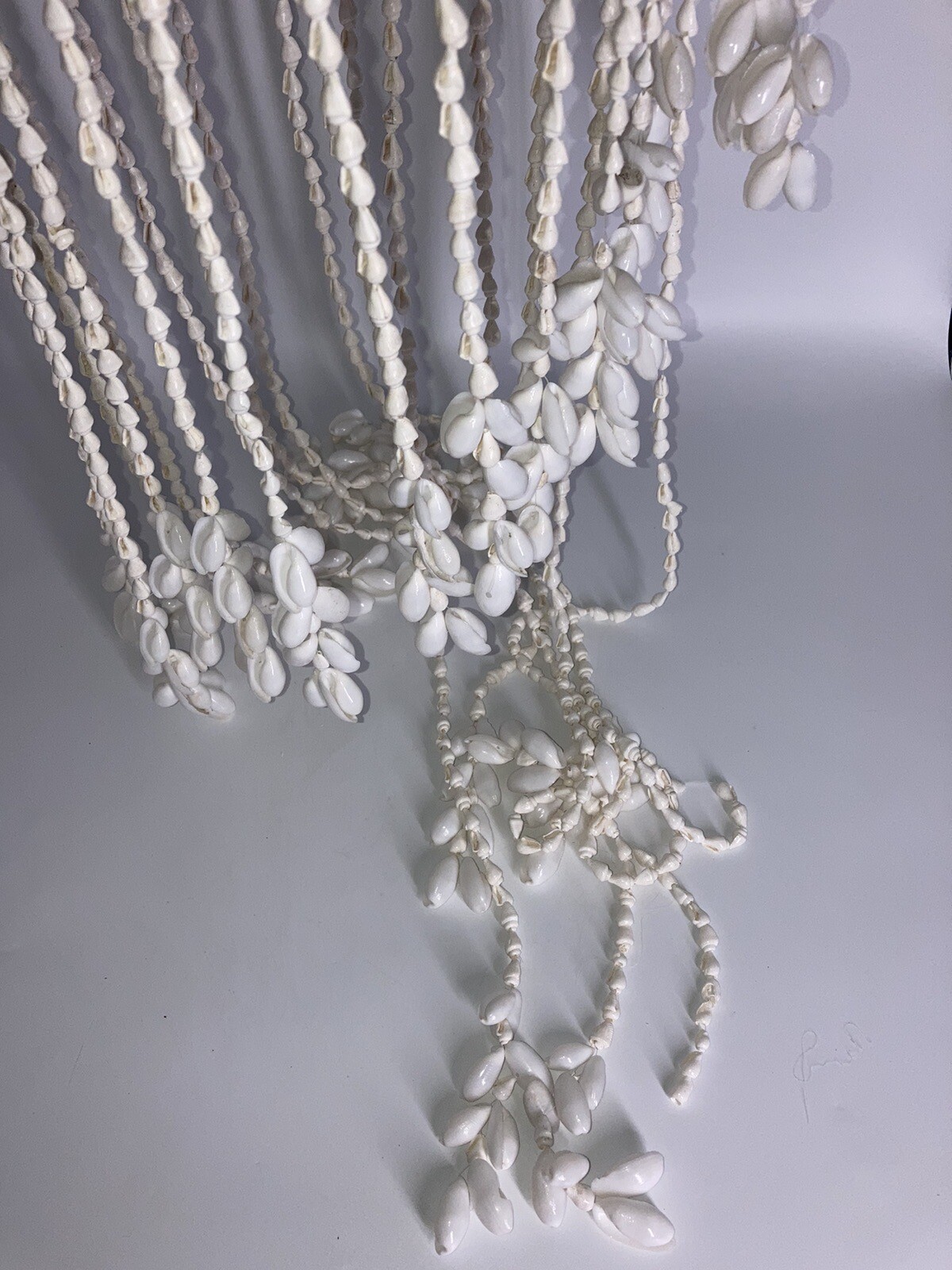 Chula Shell Chandelier 53” Wind Chime Hang Gorgeous Wire Fishing Line ...