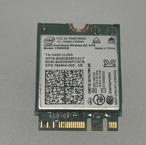 Intel Dual Band Wireless-ac 3160 3160ngw NGFF Bluetooth 4.0 Laptop WiFi ...