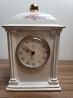 PS Limited Edition 1993 White Porcelain Mantel Quartz Clock Works | eBay