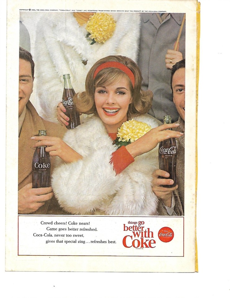 Coca Cola Coke Orig Ad 1950 Where You Play Pause Refreshes + 1963 Free ...