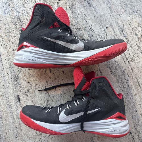 Nike Hyperdunk 2014 Black Gray Red Basketball Shoes 653640-003 Mens Sz ...