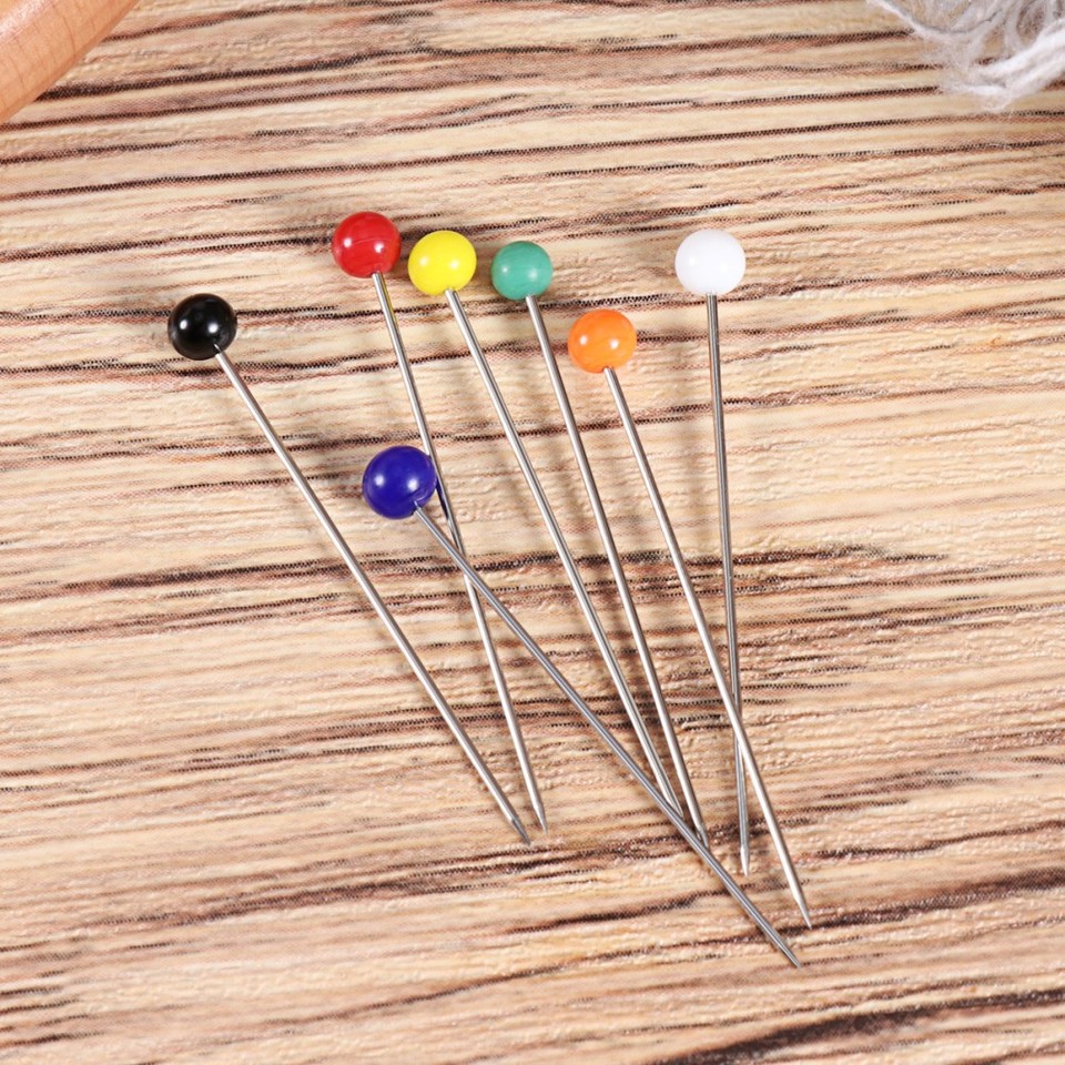 Mini Travel Sewing Kit Bobbin Winder Pin Accessories Glass Head Pins ...