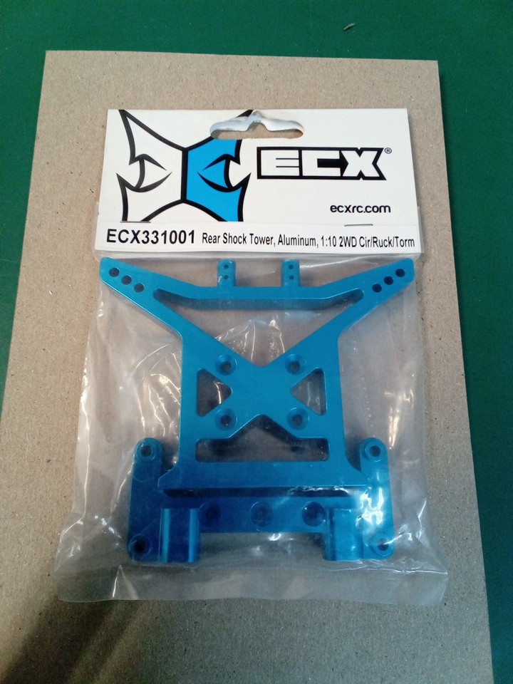 NEW ECX 1/10 CIRCUIT RUCKUS TORMENT 2WD REAR SHOCK TOWER ALUMINUM BLUE ...