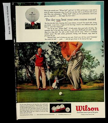 1956 Wilson GOlf Ball Golf Gear Vintage Print Ad 8414 | eBay