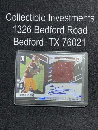 2017 Panini Unparalleled Samaje Perine RPS Rookie Jersey Auto /199 WA ...